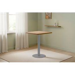 Bistrotisch EMILE / 70x70 / S&auml;ulen-Gestell rund Silber