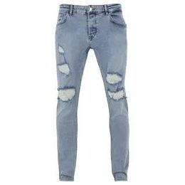 Bequeme Jeans 2Y Premium "2Y Premium Herren 2Y Destroyed Skinny Fit Jeans", Damen, Gr. 30, Normalgr&ouml;&szlig;en, blau, 97% Baumwolle, 3% Elasthan, unifarben, Jeans