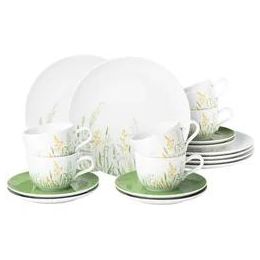 Geschirr-Set Seltmann Weiden "Kaffeeservice Liberty Meadow Grasses 18er Set gr&uuml;n", gr&uuml;n, 18, Porzellan, Geschirr-Sets, Geschirr-Set, Sp&uuml;lmaschinenfest, Mikrowellensicher, Ofenfest