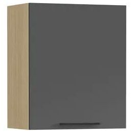 H&auml;ngeschrank KOCHSTATION "Luna, Oberschrank, K&uuml;chenh&auml;ngeschrank, Made in Italy", anthrazit, eiche chopinfarben, B:60cm H:71cm T:35cm, Schr&auml;nke, H&auml;ngeschrank, B/T/H: 60&times;35&times;71 cm, zus&auml;tzlicher Stauraum &uuml;ber der Arbeitsfl&auml;che