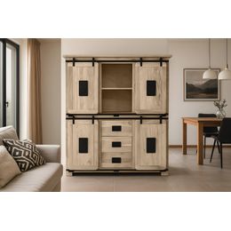 Highboard LIBRO II / Akazie eichenfarben / Akazie eichefarben