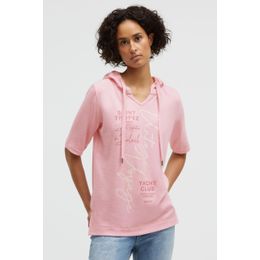 Rundhalspullover SOCCX, Damen, Gr. XL, french rose melange, Strick, Material: 53% Viskose, 43% Polyester, 4% Elasthan, bedruckt, regular fit normal, Rundhals, eingesetzt gerader Abschluss, Pullover Rundhalspullover, mit Seitenschlitze