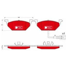 TRW Bremsbelagsatz, Scheibenbremse GDB1658DTE vorne rechts links f&uuml;r SKODA VW (SVW) SEAT AUDI 1K0698151N JZW698151 1K0698151J