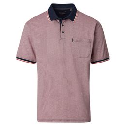 Poloshirt Casamoda "Casamoda Polo-Shirt Print", Herren, Gr. L, rosa (hellrot), 100% Baumwolle, Shirts