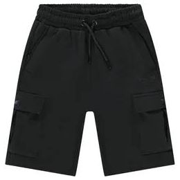 Cargoshorts Cars Jeans "Shorts NYO", Jungen, Gr. 16 (176), N-Gr, schwarz, Sweatware, Obermaterial: 58% Baumwolle, 42% Viskose, unifarben, Basic ca. Mitte Oberschenkel, Hosen