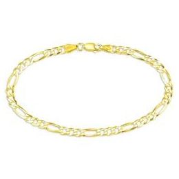 Armband Bruno Banani "Schmuck Geschenk Silber 925 Armschmuck Armkette Figarokette" Gr. 19, gold (gelbgoldfarben), Armb&auml;nder, Herren, 19, Silber 925 (Sterlingsilber), Armband