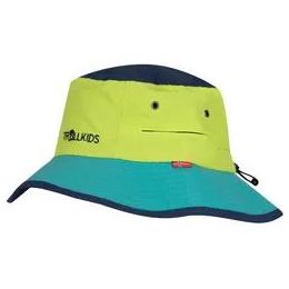 Sonnenhut Trollkids "KIDS TROLLFJORD HAT", Jungen, Gr. 6/12 (53/56), cool lime, blau coral, mystic blau, Obermaterial: 100% Polyamid, H&uuml;te, f&uuml;r Kinder und Jugendliche, sportlicher Stil, f&uuml;r den aktiven Alltag
