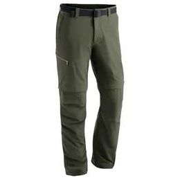 Outdoorhose Maier Sports "Tajo 2", Herren, Gr. 23, Kurzgr&ouml;&szlig;en, gr&uuml;n (moosgr&uuml;n), 90% Polyamid, 10% Elasthan, Hosen Outdoorhose, Herren Zip-Off Wanderhose, atmungsaktive Trekkinghose, Regular Fit