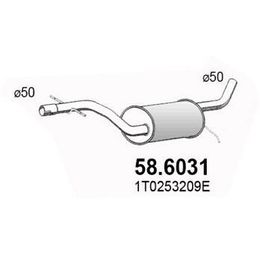 Asso Mittelschalld&auml;mpfer 586031 f&uuml;r VW