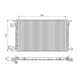 Valeo K&uuml;hler, Motork&uuml;hlung 701292 f&uuml;r AUDI (FAW) 8W0121251J 8W0121251K