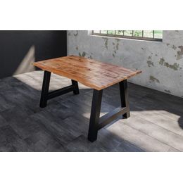 Baumkantentisch DORA / 160x85 / A-Gestell Schwarz