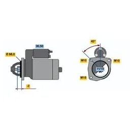 Bosch Starter 0 986 013 240 12V f&uuml;r HYUNDAI LADA SUZUKI PEUGEOT FIAT TALBOT CITRO&Euml;N LANCIA 1332419080 K9625383280 580236