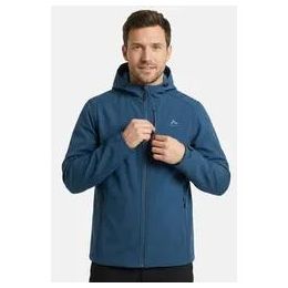 Outdoorjacke MCKINLEY "He.-Jacke Mt. Watana M", Herren, Gr. S, blau (melange, navy), Obermaterial: 100% Polyester, unifarben, eingesetzt eingefasste Kante mit Klettverschluss,verstellbar, Jacken Outdoorjacke