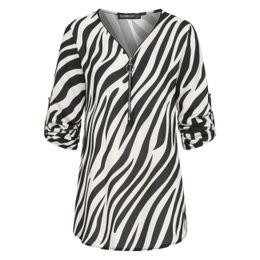Klassische Bluse CLOUD 5IVE "CLOUD 5IVE Damen", Damen, Gr. S, schwarz, wei&szlig;, 95% Polyester, 5% Elasthan, Blusen