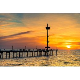 Fototapete papermoon "Brighton Steg", bunt, B:3m L:2,23m, Vlies, Tapeten