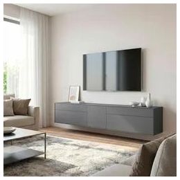 Lowboard "Essentials, TV-Board, TV-Kommode, TV-Schrank, TV-M&ouml;bel", graphit, B:277cm H:55cm T:42cm, Holzwerkstoff, MDF, LeGer Home by Lena Gercke, Sideboards, Lowboard, Breite: 277 cm, UV lackiert, Push-to-open-Funktion