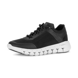 Sneaker Pius Gabor, Herren, Gr. 8,5 (42,5), schwarz, Lederimitat, Textil, Schuhe Sneaker, Freizeitschuh, Halbschuh, Schn&uuml;rschuh in Komfortweite G (=weit)
