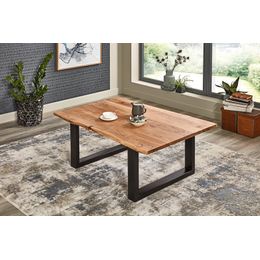 Couchtisch BILLY / naturfarben / 100x70 / U-Gestell Schwarz
