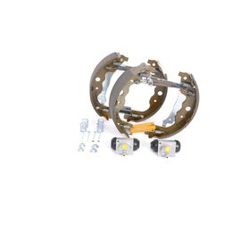 Bosch Bremsbackensatz KIT SUPERPRO 0 204 114 197 hinten rechts links vormontiert 22mm f&uuml;r RENAULT DACIA MERCEDES-BENZ 440A06525R A4154200320 440209423