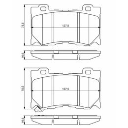 Bosch Bremsbelagsatz, Scheibenbremse 0 986 494 707 vorne rechts links f&uuml;r INFINITI NISSAN D1060JL00B D1060JL00E D1060JL00J