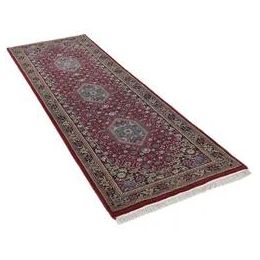 Orientteppich Theko "Benares Bidjar", rot, B:80cm H:12mm L:350cm, Schurwolle, Teppiche, Fransenteppich, reine Wolle, handgekn&uuml;pft, mit Fransen, auch als L&auml;ufer