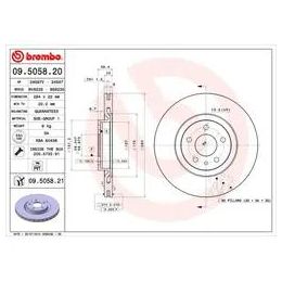 Brembo sg00000f3e Hinterachse Voll 284mm 22mm f&uuml;r ALFA ROMEO FIAT LANCIA DAIHATSU (FAW)