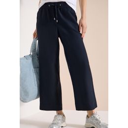 7/8-Hose Cecil, Damen, Gr. XL, L&auml;nge 26, universal blau, Stoff, 55% Leinen, 45% Viskose, unifarben, loose fit 7/8-L&auml;nge, Hosen 7/8-Hose, High Waist