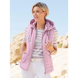 Steppweste Casual Looks, Damen, Gr. 42, ros&eacute;, 100% Polyester, Wattierung:100% Polyester, unifarben, Westen Steppweste