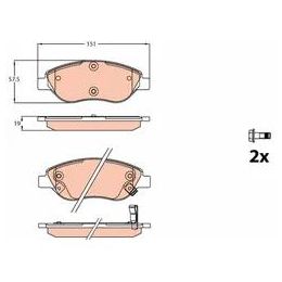 TRW Bremsbelagsatz, Scheibenbremse GDB2228 vorne rechts links f&uuml;r FIAT 77367923 77361166 77368553