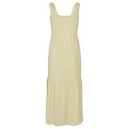 Shirtkleid Urban Classics "Urban Classics Damen Ladies 7/8 Length Valance Summer Dress", Damen, Gr. 4XL, US-Gr&ouml;&szlig;en, softgelb, 100% Baumwolle, unifarben, relaxed fit, eckiger Ausschnitt, Kleider Shirtkleid
