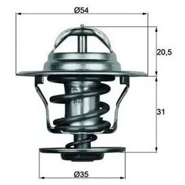 Mahle Thermostat, K&uuml;hlmittel TX 15 84D mit Dichtung 54mm f&uuml;r SKODA VW SEAT CUPRA AUDI 030121113 030121113B