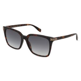 Marc Jacobs MJ 1094/S | Damen-Sonnenbrille | Fassung: Vollrand, Quadratisch, Acetat, Havanna | Glasfarbe: Grau Spiegel Blau