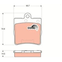 TRW Bremsbelagsatz, Scheibenbremse GDB1545 hinten rechts links f&uuml;r DAIMLER MERCEDES-BENZ CHRYSLER 003420272041 A0034202720 0034202720
