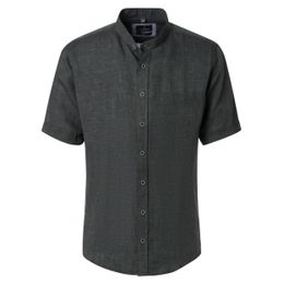 Kurzarmhemd Casamoda "Casamoda Leinenhemd Kurzarm uni", Herren, Gr. XXL, Normalgr&ouml;&szlig;en, dunkelgr&uuml;n, 100% Leinen, unifarben, l&auml;ssig geschnitten, Hemden