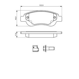 Bosch Bremsbelagsatz, Scheibenbremse 0 986 494 606 vorne rechts links f&uuml;r LEXUS PEUGEOT CITRO&Euml;N TOYOTA 04465YZZDT 425327 425328