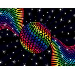 Fototapete papermoon "Rainbow Disco Dance", bunt, B:3m L:2,2m, Vlies, Tapeten