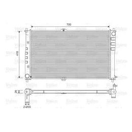 Valeo K&uuml;hler, Motork&uuml;hlung 701602 f&uuml;r KIA 0K552-15-200A 0K552-15-200B 0K552-15-200C