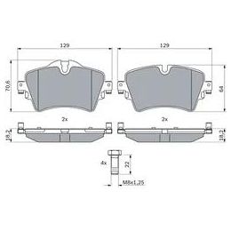 Bosch Bremsbelagsatz, Scheibenbremse 0 986 494 736 vorne rechts links f&uuml;r MINI ALPINA ROLLS-ROYCE BMW 34106874034 34116860017 34106863293