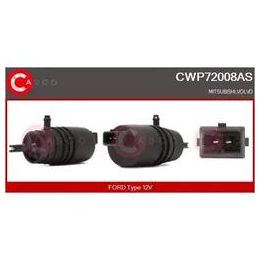 Casco Waschwasserpumpe, Scheibenreinigung CWP72008AS 12V f&uuml;r MITSUBISHI FORD VOLVO 9178094 30899624 MR911022