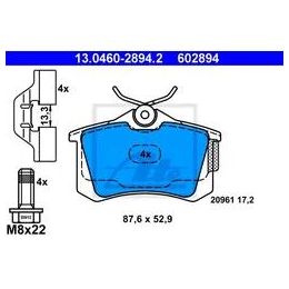 ATE Bremsensatz-Vorn und hinten SG00000DWM Bremsensatz, Scheibenbremse vorne rechts links bel&uuml;ftet 239mm f&uuml;r SKODA SEAT VAG 1J0698451B 1J0698451 1H069