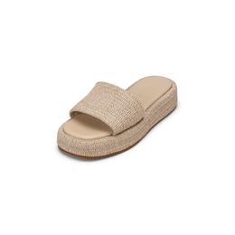 Marc O'Polo MARC O'POLO Damen Sandale "in Bastoptik", Gr. 40nature, Obermaterial: 50% Polyester, 50% Polypropylen, unifarben, Schuhe