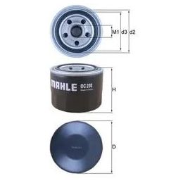 Mahle &Ouml;lfilter OC 230 &Oslash;80,0mm 80,0mm f&uuml;r MITSUBISHI HYUNDAI KIA FORD PROTON SUBARU GMC SMART ISUZU 5010038 MD322508 MD084693