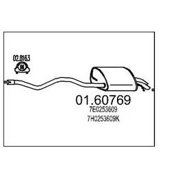 Sander MTS Endschalld&auml;mpfer 01.60769 f&uuml;r VW 7H0253609K 7E0253609