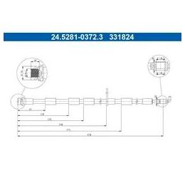 ATE Bremsschlauch 24.5281-0372.3 vorne rechts f&uuml;r FORD AY11-2078-AB AY11-2078-AA 1751661