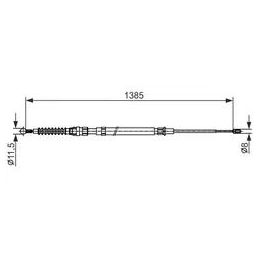 Bosch Seilzug, Feststellbremse 1 987 482 584 f&uuml;r AUDI 8J0609722E