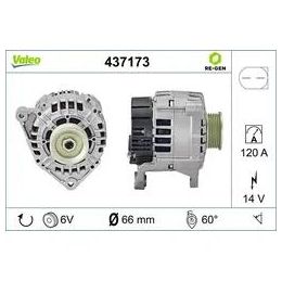 Valeo Generator REMANUFACTURED PREMIUM 437173 14V 120A f&uuml;r SKODA VW (SVW) AUDI (FAW) 06C903016 78903016H 78903016F