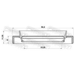 FEBEST Wellendichtring, Antriebswelle 95HBY-35580811R 58mm f&uuml;r HONDA 91206-PHR-003
