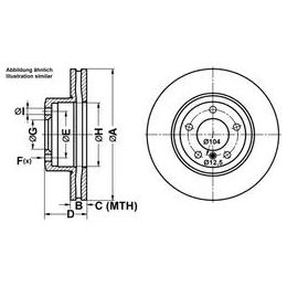 ATE Bremsensatz, Scheibenbremse ijf1419o65 Vorderachse bel&uuml;ftet 324mm 30mm f&uuml;r BMW