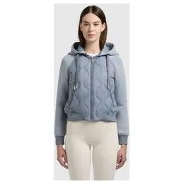 Steppjacke Khujo "MALAYA", Damen, Gr. XS, misty blau, Web, 100% Nylon, unifarben, regular fit h&uuml;ftlang, Raglan&auml;rmel Rippb&uuml;ndchen, Jacken Steppjacke