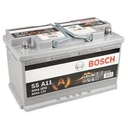 Bosch Starterbatterie S5A 12 V, 80 Ah, 800 A 0 092 110 12V 80Ah 800A f&uuml;r VW JEEP LAND ROVER AUDI MERCEDES-BENZ JAGUAR PORSCHE VOLVO BMW NISSAN OPEL HY
